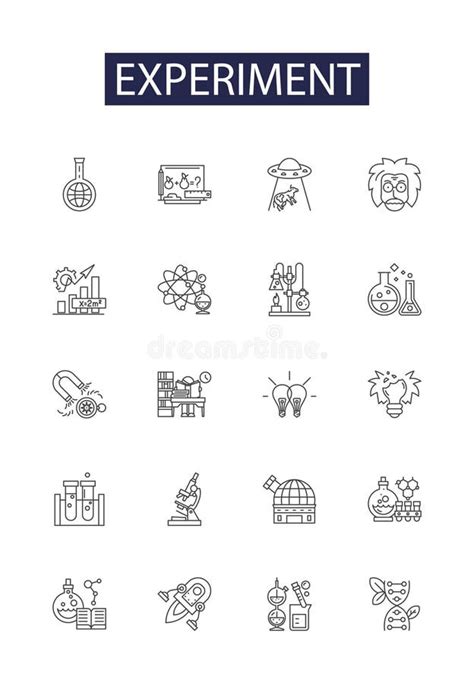 Experiment Line Vector Icons And Signs Test Assay Tryout Exercise