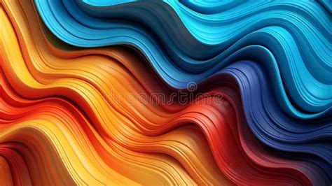 Abstract Colorful Wave Background For Design Generative Ai Stock Illustration Illustration Of