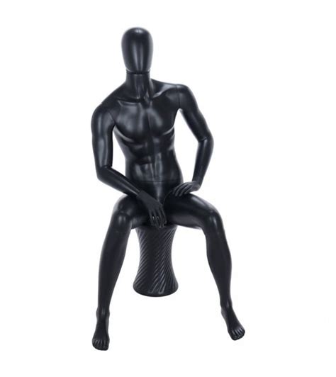 Black Male Faceless Mannequin Seated Mannequins And Busts From