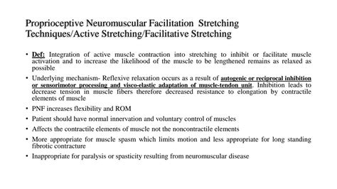 Solution Proprioceptive Neuro Muscular Facilitation Stretching Physical Therapy Exercise