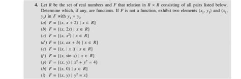 solved 4 let r be the set of real numbers and f that
