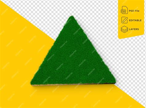Premium Psd Triangle Shape Soil Land Geology Cross Section With Green
