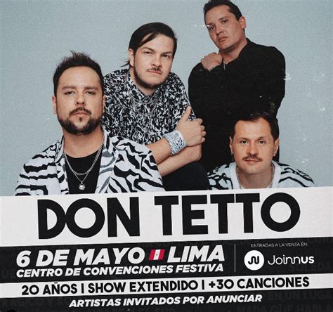 Don Tetto Dará Un Concierto En El Perú Y Prepara Una Sorpresa Para Sus