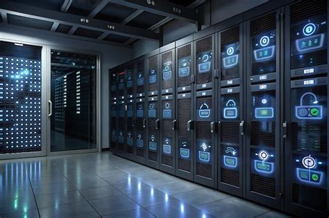A Secure Server Room With Multiple Layers Of Protection Premium Ai Generated Image