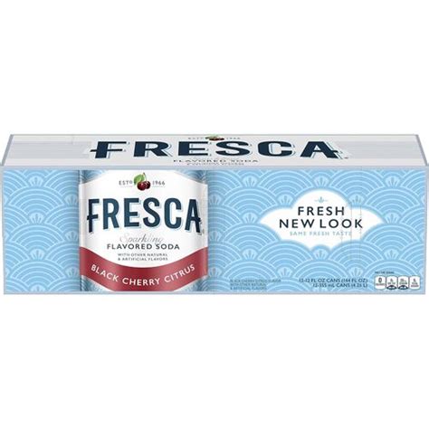 Fresca Black Cherry Citrus Sparkling Flavored Soda 12 Pack Of 12 Oz Cans