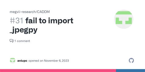 Fail To Import Jpegpy · Issue 31 · Megvii Researchcaddm · Github