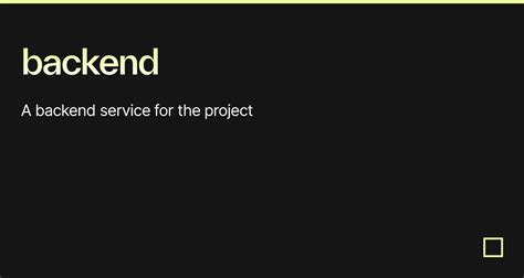 Backend Codesandbox