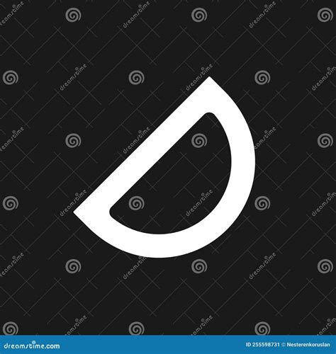 Protractor Dark Mode Glyph Ui Icon Stock Vector Illustration Of
