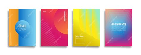 Premium Vector Bright Gradient Color Abstract Line Pattern Background Cover Design