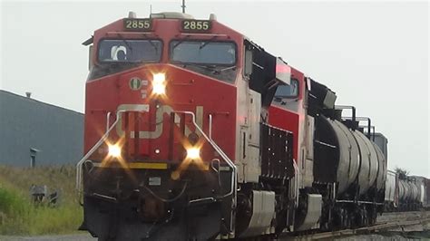Cn 2855 Cn 3243 Northbound Freight Train Possibly M347 09 15 2022 Youtube