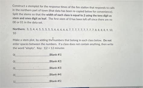 Solved Construct A Stemplot For The Response Times Of The