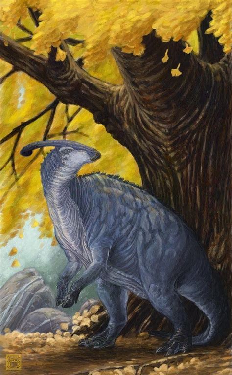 A Campanian Autumn Parasaurolophus Walkeri R Drawing