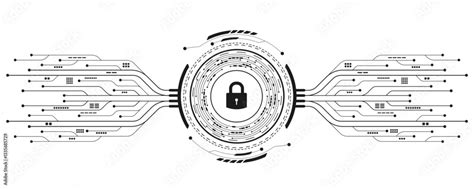 Blocked Ui System With Hud Elements On White Backdrop Ai Circuit Board