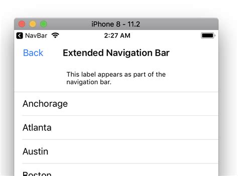 Uinavigationbar Ios 11 Navigation Bar Height Customizing Stack Overflow