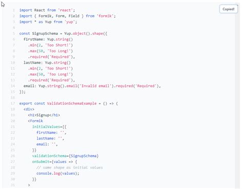 Validate Form Using Yup · Mantinedev · Discussion 3234 · Github