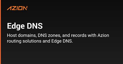 Edge DNS Documentação Azion