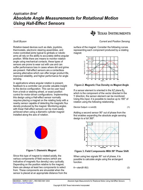 Hall Effect Rotation Pdf Sensor Rotation