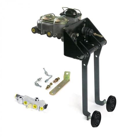 universal firewall manual brake dual pedal kit disc and drum 3 in rubber