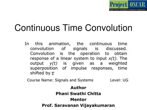 Ppt Continuous Time Convolution Powerpoint Presentation Free Download Id2964853