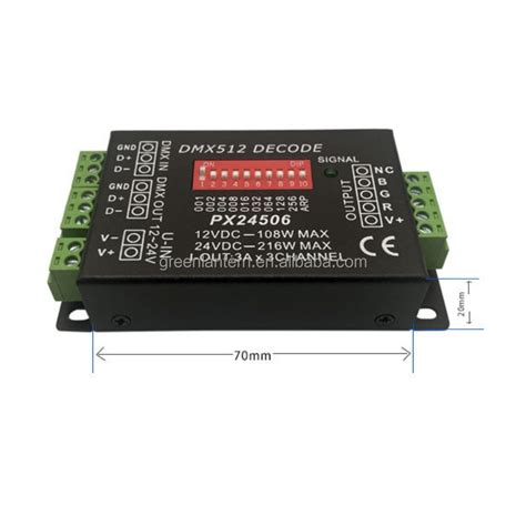 New Dmx512 Decoder Controller Rgb Colorful Led Module Stage Light Dmx Sub Control Driver Px24506