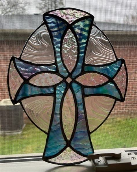 Celtic Cross Stained Glass Pattern Pdf Etsy Celtic Cross Stained Glass Pattern Pdf Etsy