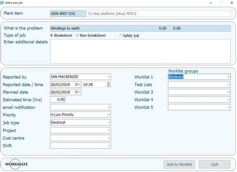 Workflow CMMS Software Workmate