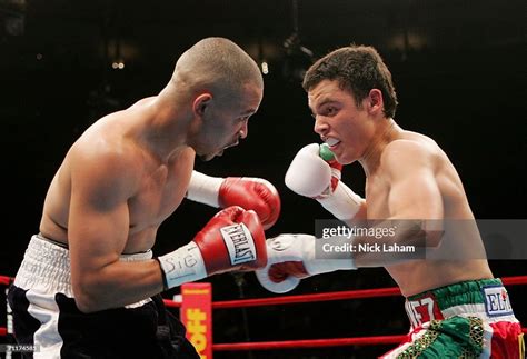 Julio Cesar Chavez Of Mexico Makes Contact With Aaron Drake During