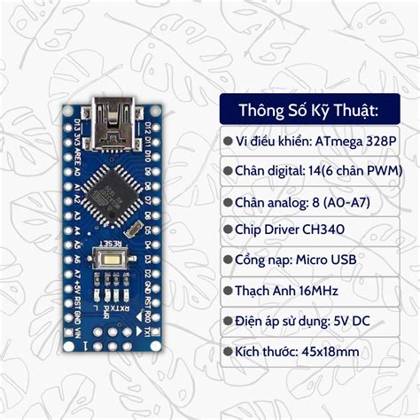 Module Arduino Nano V30 Atmega328p Ch340 Kèm Cáp Dữ Liệu Các Module