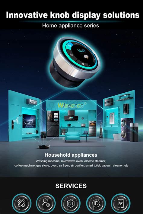 wisecoco hmi display 1 43 inch amoled encoder knob display air rurifier