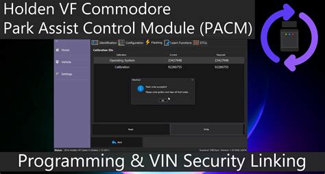 Holden Vf Commodore Engine Control Module Ecmecupcm Programming And Security Linking Obdsync