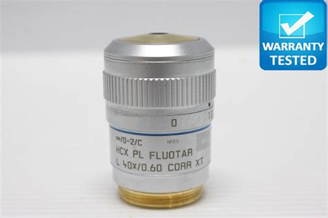 Leica Hcx Pl Fluotar 40x060 Corr Xt Microscope Objective Unit 2 Av