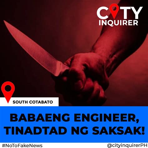 City Inquirer Babaeng Engineer Tinadtad Ng Saksak