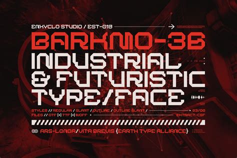 Barkmo36 Futuristic Font Fontsera