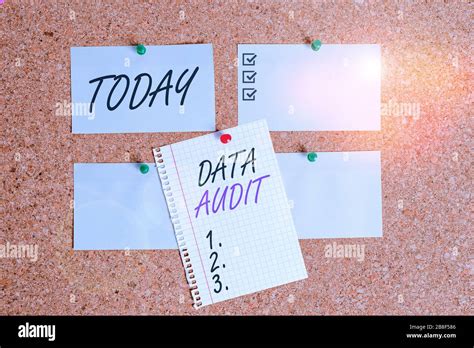 Writing Note Showing Data Audit Business Concept For Auditing Of Data To Assess Its Quality For