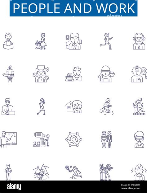 People And Work Line Icons Signs Set Design Collection Of Workers