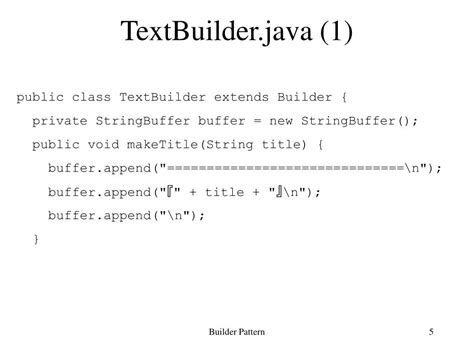 Ppt Builder Pattern Powerpoint Presentation Free Download Id7042904