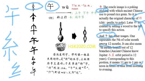 Chinese Character Evolution 汉字演变 Hsk1【午】 Youtube