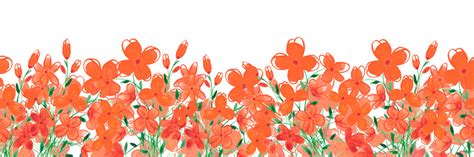 손으로 그린 수채화 추상 오렌지 데이지 꽃 원활한 프레임 테두리 흰색 배경에 고립되어 있습니다 카드 테이프 섬유 및 기타