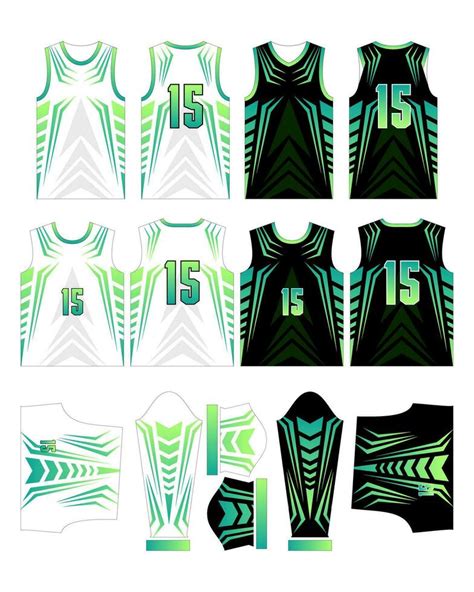 Sharp Green Jersey Design Sportswear Pattern Template 27738082 Vector