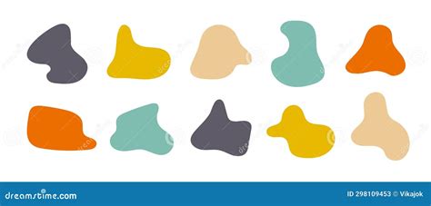 Abstract Organic Shapes Collection Irregular Liquid Forms Set Stock Vector Illustration Of
