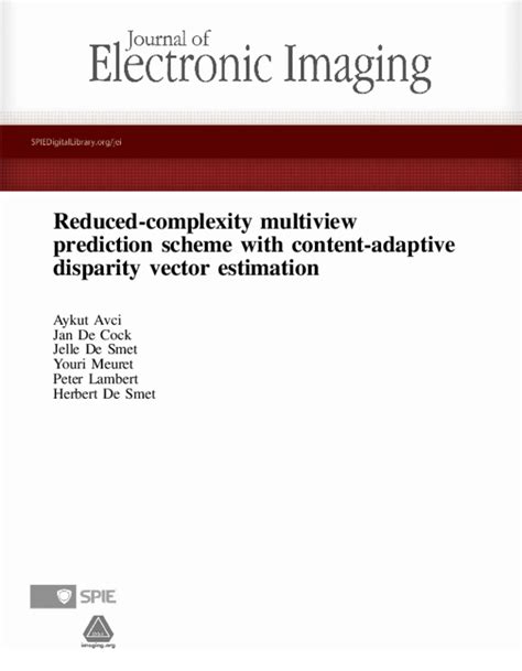 Pdf Reduced Complexity Multiview Prediction Scheme With Content