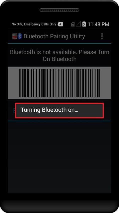 pairing with bluetooth scanning device using bluetooth scanner api