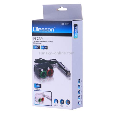 Olesson 유선형 디자인 12a Usb 자동차 담배 라이터 소켓 자동차 충전기 컬러 Led 빛