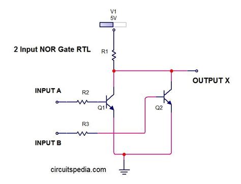 An Electronic Circuit Diagram With Two Gates And One Gate Connected To