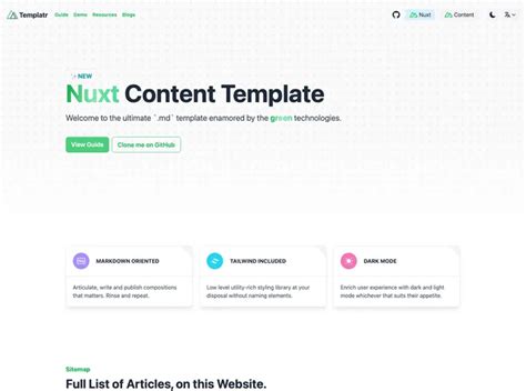 Nuxt Content Template Demo Built At Lightspeed