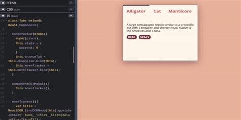 Animated React Tabs