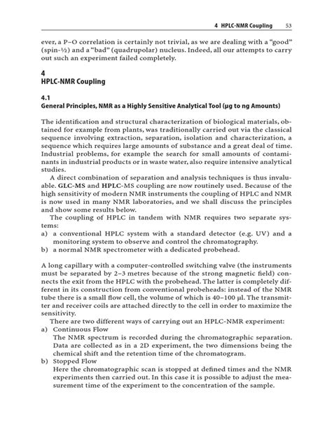 Pdf Hplc Nmr Coupling Dokumentips