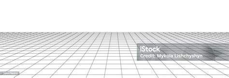 와이어프레임 풍경 벡터 원근 그리드입니다 디지털 공간 흰색 배경에 메시 설계도에 대한 스톡 벡터 아트 및 기타 이미지 설계도 3차원 형태 바닥재 Istock