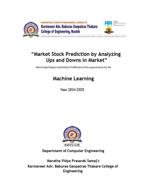 Ml Report Miniproject Pdf Technical Analysis Market Economics