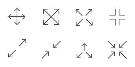 Full Screen Icon Interface Menu Cursor Bitton Application Size Control Pointer Web Ui Line